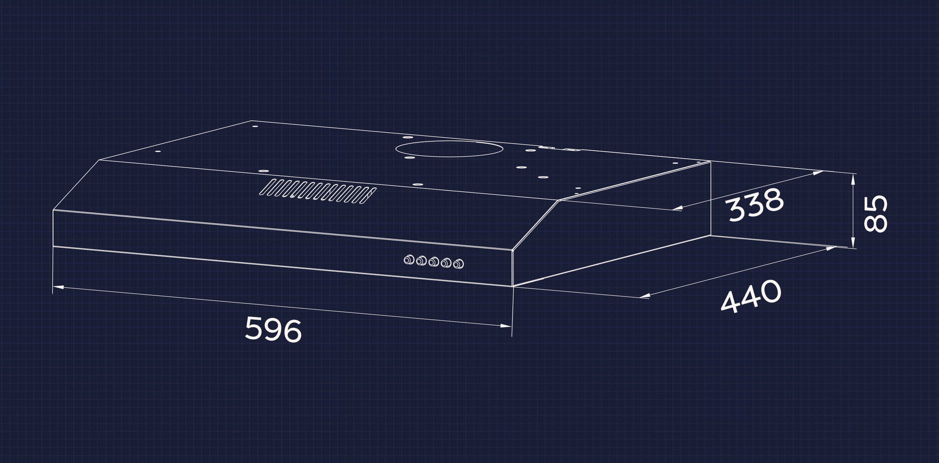 Ciarra Cappa Slim Da 60cm In Nero Sottopensile /IncassoCBCB6903D-B ...